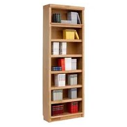 Bücherregal Home Affaire "Soeren" Regale Gr. H/T: 220 cm x 29 cm, 7 St., braun (eiche) in 2 Höhen und Tiefen, mit viel Stauraum