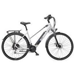 E-Bike Telefunken "Expedition XC940" E-Bikes Gr. 50cm, 28 Zoll (71,12cm), weiß (kreide) Trekking Elektrofahrrad, Damen, 28 Zoll, 36 V 417,6 Wh Akku, Pedelec