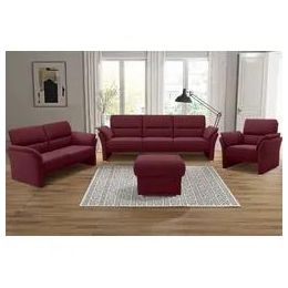 2-Sitzer DOMO collection "Pina" Sofas Gr. B/H/T: 159cm x 95cm x 88cm, Luxus-Microfaser weich, mit Federkern, rot (dunkelrot) mit Federkern, Breite 159cm