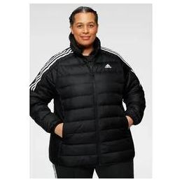 Steppjacke Adidas SPORTSWEAR "Große Größen" Gr. 52/54, schwarz Damen Jacken Wasserabweisendes Finish schützt bei leichtem Regen und Schnee