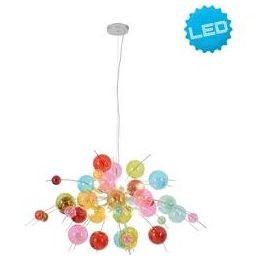 Näve Pendelleuchte NÄVE "Explosion" Lampen Gr. Ø 98,00cm H: 150,00cm, bunt Designerlampe bunte Glaskugeln in 2 Größen, exkl. 10 x G9, H: ca. 150cm, D: 98cm