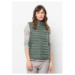 Daunenweste Jack Wolfskin "PACK & GO DOWN VEST W" Gr. XS (34), grün (picnic, grün) Damen Westen