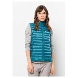 Daunenweste Jack Wolfskin "PACK & GO DOWN VEST W" Gr. S (36), blau (aquablau) Damen Westen