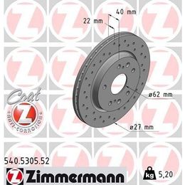 Zimmermann Bremsscheibe SPORT COAT Z vorne rechts links Gelocht 272mm für SUZUKI 55311B77M00N 5531170L00000 55311M60M00 540.5305.52