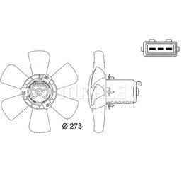 Mahle Lüfter, Motorkühlung Ø280mm 280mm für SKODA VW SEAT CUPRA AUDI 191959455T 165959455AB 165959455AM CFF 7 000S