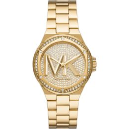 Quarzuhr Michael Kors "LENNOX", gold (goldfarben), Armbanduhren, Damen, Armbanduhr, Damenuhr, analog, Edelstahlarmband