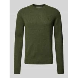 McNeal Strickpullover aus Lammwolle mit Label-Stitching