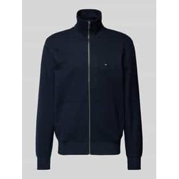 Tommy Hilfiger Regular Fit Sweatjacke mit Label-Stitching