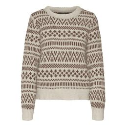 V&eacute;ro Moda VERO MODA Pullover 'KAIRA' Damen Gr&ouml;&szlig;e L beige / braun