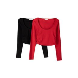 Bershka Shirt female Red, Black size L