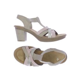 Rieker Damen Sandale, beige, Gr. 39