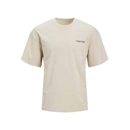 Jack & Jones JACK & JONES T-Shirt 'JJEBradley' Herren Größe M ecru / schwarz / weiß