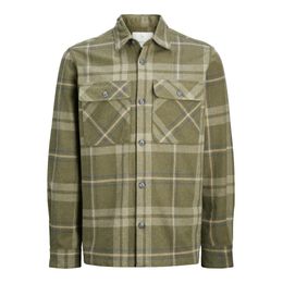 Jack & Jones JACK & JONES Hemd 'JPRRaymond' Herren Gr&ouml;&szlig;e M rauchblau / gr&uuml;n / khaki