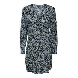Pieces Kleid 'Nya' Damen Größe 36 beige / hellblau / schwarz Winterkleid