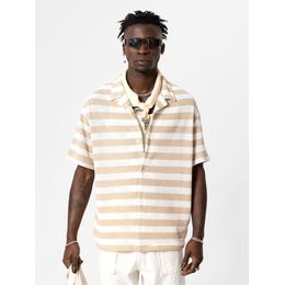 VAMOS CLO Hemd Herren Größe M beige / weiß