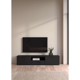 TV-Board Inosign "Media TV-Möbel, TV Schrank, Mediaboard, Lowboard" Sideboards Gr. B/H/T: 177,2 cm x 38,4 cm x 39,8 cm, 4, 1 St., schwarz (matt schwarz) TV-Kommode, wahlweise Breite 147 oder 177 cm