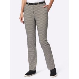 Webhose Casual Looks Gr. 25, Kurzgrößen, braun (sesam, schwarz, kariert) Damen Hosen