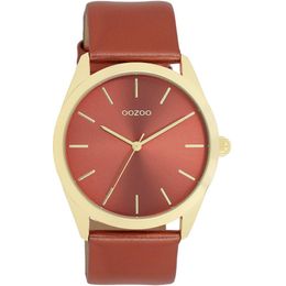 Quarzuhr Oozoo Armbanduhren rot (weinrot) Damen Armbanduhr für & Herren, unisex, analog