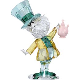 Dekofigur Swarovski "Kristall Sammelfigur Alice Mad Hatter Der verrückte Hutmacher, 5671298" Dekofiguren Gr. B/H: 5,9cm x 10,1cm, Hutmacher, bunt (kristallweiß-grün-gelb-rosa-weiß-schwarz) Swarovski Kristall