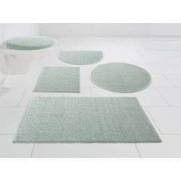 Badematte Home Affaire "Dalia" Badematten Gr. rechteckig (50cm x 90cm), Baumwolle, grün Baumwolle, Badteppich, Badematten auch als 2-teiliges Set erhältlich