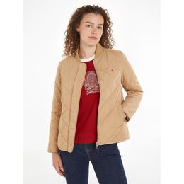 Steppjacke Tommy Hilfiger "LW QUILTED BOMBER JACKET", Damen, Gr. S (36), grün (classic khaki), Web, Obermaterial: 100% Polyester. Futter: 100% Polyester. Wattierung: 100% Polyester, unifarben, casual, regular fit, Langarm, Jacken, mit leichter Wattierung