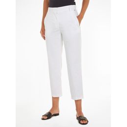 7/8-Hose Tommy Hilfiger Gr. 38, N-Gr, weiß (optic white) Damen Hosen mit Bügelfalten