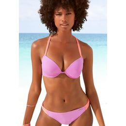 Push-Up-Bikini-Top Venice Beach "Anna" Gr. 34, Cup C, lila Damen Bikini-Oberteile wattierte Cups, mit eingearbeiteter Verstärkung