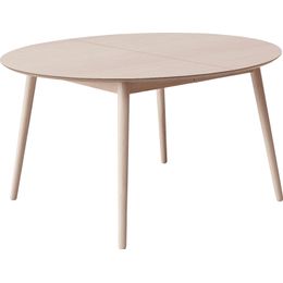 Esstisch, B:135cm H:73,5cm T:135cm, beige, HAMMEL FURNITURE, Tischplatte: Weiß pigmentiertes, matt lackiertes Eichenfurnier (MDF-Kante natur),