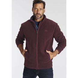 MAN'S WORLD MAN'S WORLD Herren Fleecejacke, rot, Gr. XL, unifarben, Obermaterial: 100% Polyester, Jacken, f&uuml;r die &Uuml;bergangszeit, aus Fleece, casual Look,