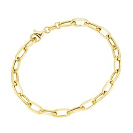 Smart Jewel Damen Armband "Glieder oval, Silber 925", 19cm, Silber 925 (Sterlingsilber), gold, Silber 925 (Sterlingsilber), Armbänder