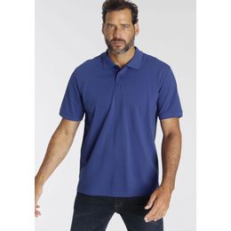 MAN'S WORLD MAN'S WORLD Herren Poloshirt, blau, Basic, Gr. 44, unifarben, Piqué, Obermaterial: 100% Baumwolle, Shirts, Kurzarm, lockere Passform, unifarben