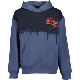 Hoodie Blue Seven "Blue Seven Teenager Jungen Kapuzenpullover" Gr. 140, 537 - ocean Mädchen Sweatshirts