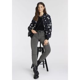 Tamaris Damen Skinny-fit-Jeans, grau, Gr. 44, Denim/Jeans, Obermaterial: 74% Baumwolle, 24% Polyester, 2% Elasthan, Jeans, schmale Beinform, normale