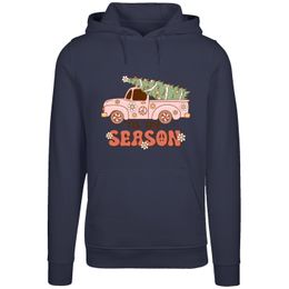 F4NT4STIC Damen Kapuzenpullover "Tis The Season Christmas Drivin Home", blau, Gr. XXL, Obermaterial: 65% Baumwolle, 35% Polyester, Pullover, Premium