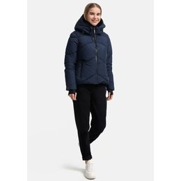 Marikoo Damen Winterjacke "Simaraa", blau, Gr. L, Obermaterial: 100% Polyester; Innenseite: 100% Polyester; Fellimitat: 100% Polyester, Jacken, mit