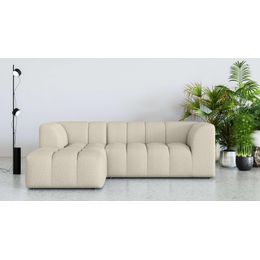 Ecksofa Home Affaire, B:255cm H:81cm T:177cm, beige, 100% Polyester, Sofas, "Tuure", L-Form, mit Welllenunterfederung