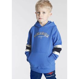 Kangaroos Jungen Kapuzensweatshirt "f&uuml;r kleine Jungen", blau, Gr. 92, bedruckt, angeraute Sweatware, Obermaterial: 100% Baumwolle, Sweatshirts,