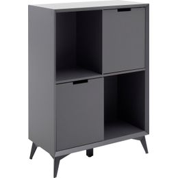 Highboard MCA furniture, B:80cm H:115cm T:40cm, grau, Holzwerkstoff, Wohnzimmer, Sideboards, "Netanja", Breite ca. 80 cm