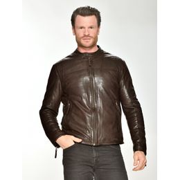 Mustang Herren Lederjacke "Frederick", braun, Gr. XXL, Obermaterial: 100% Lammleder; Futter: 100% Baumwolle; Ärmelfutter: 100% Polyester, Jacken