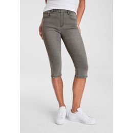 Arizona Damen Caprijeans "Ultra-Stretch", grau, Basic, Gr. 34, Denim/Jeans, Obermaterial: 74% Baumwolle, 24% Polyester, 2% Elasthan, Jeans, extra-eng