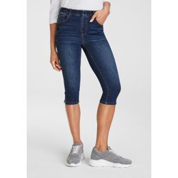 Arizona Damen Caprijeans "Ultra-Stretch", blau, Basic, Gr. 34, Denim/Jeans, Obermaterial: 74% Baumwolle, 24% Polyester, 2% Elasthan, Jeans, extra-eng