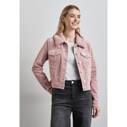 Cordjacke Street One Gr. 38, dusty petal rose, Damen, Web, 99% Baumwolle, 1% Elasthan, unifarben, Jacken, mit Brusttaschen