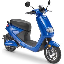 blu:s E-Mofaroller "XT2000", 25 km/h, blau, Elektromotorroller, bis zu 59 km Reichweite, mit Straßenzul., 2 Sitzplätze, für Erwachsene