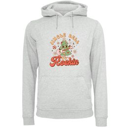 F4NT4STIC Damen Kapuzenpullover "Jingle Bell Rockin Christmas", grau, Gr. S, Obermaterial: 65% Baumwolle, 35% Polyester, Pullover, Premium Qualit&auml;t