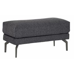 Hockerbank, B:93cm H:45cm T:48cm, schwarz, CREATION BY ROLF BENZ, Chenille COCO (72% Polyester 15% Baumwolle 13% Polyacryl), Hocker, "CR.450,