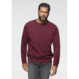 MAN'S WORLD MAN'S WORLD Herren Sweatshirt, rot, Basic, Gr. L, meliert, angeraute Sweatware, Obermaterial: 60% Baumwolle, 40% Polyester, Sweatshirts, Langarm,