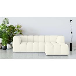 Ecksofa Home Affaire, B:255cm H:81cm T:177cm, beige, 100% Polyester, Sofas, "Tuure", L-Form, mit Welllenunterfederung