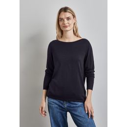 Street One Damen Strickpullover, lila, Gr. 34, unifarben, Stoff, 60% Viskose, 40% Baumwolle, Pullover, Feinstrick