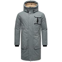 STONE HARBOUR Herren Wintermantel "Cyriaan XX", blau, Gr. S, Obermaterial: 55% Nylon, 45% Baumwolle; Innenfutter: 100% Polyester; Wattierung: 100%