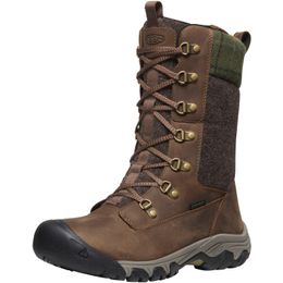 Keen Damen Winterstiefel "GRETA TALL BOOT WP", Gr. 37,5, braun, Leder, Polyester, Schuhe, Snowboots, Winterboots, Winterschuhe, wasserdicht